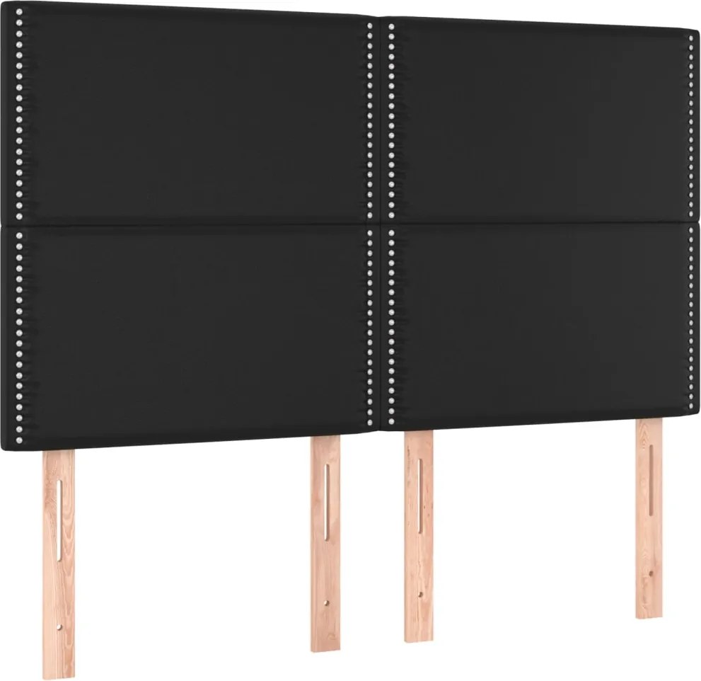 Box spring postel s matrací černá 140x200 cm umělá kůže 3137605