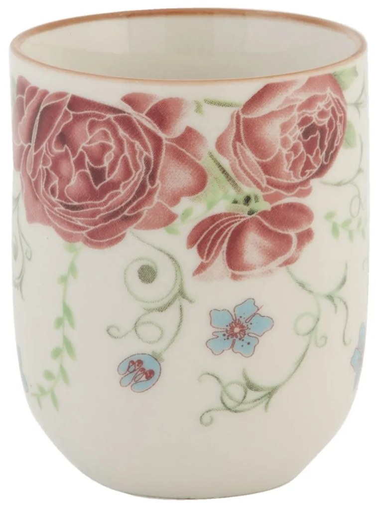Kalíšek na čaj pivoňky - pr 6*8 cm / 0,1L