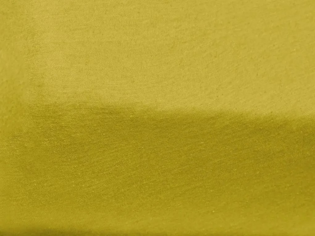 Jersey prostěradlo do dětské postýlky žluté 60 x 120 cm