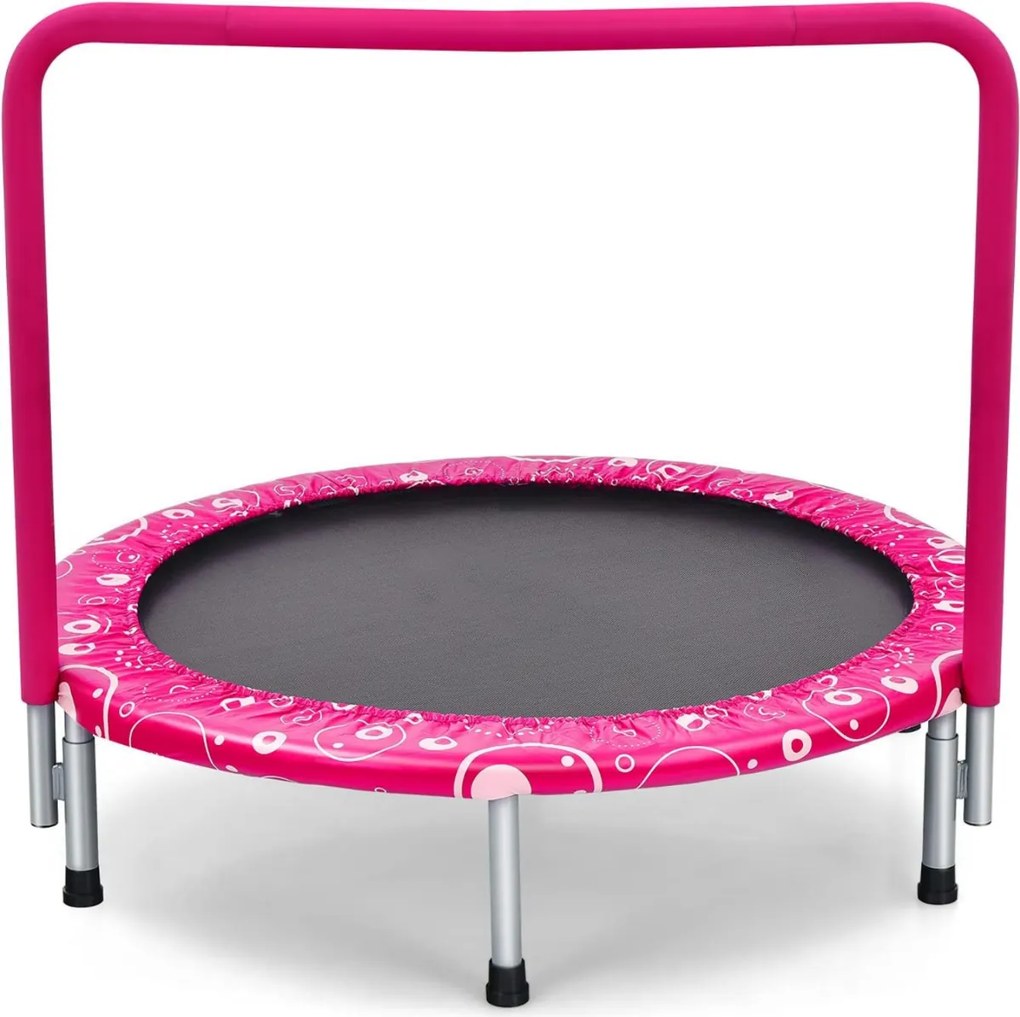 Costway Φ92 cm dětská trampolína mini trampolína s rukojetí skládací trampolína