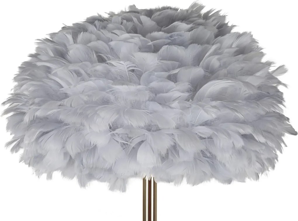 Stojací lampa Feathers 170 cm šedá/zlatá