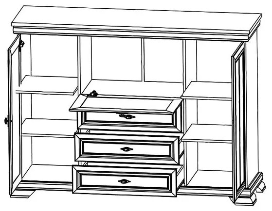 KORA s | komoda KK6P | 158 cm | samoa king