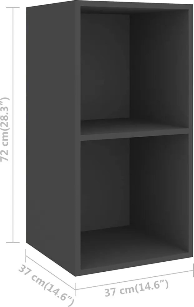 vidaXL Nástěnné TV skříňky 4 ks dřevotříska [3079871] Barva: Bílá