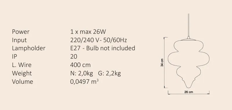 Sikrea Závěsné svítidlo ISIDORA Ø26 cm, 1xE27 Barva skla: Bílá, Barva montury: Matná černá, Typ montury: Přisazená