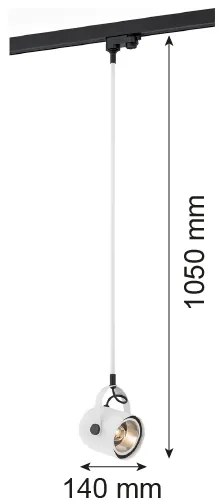 Argon 4312 - Lustr do lištového systému NET 1xE27/15W/230V bílá