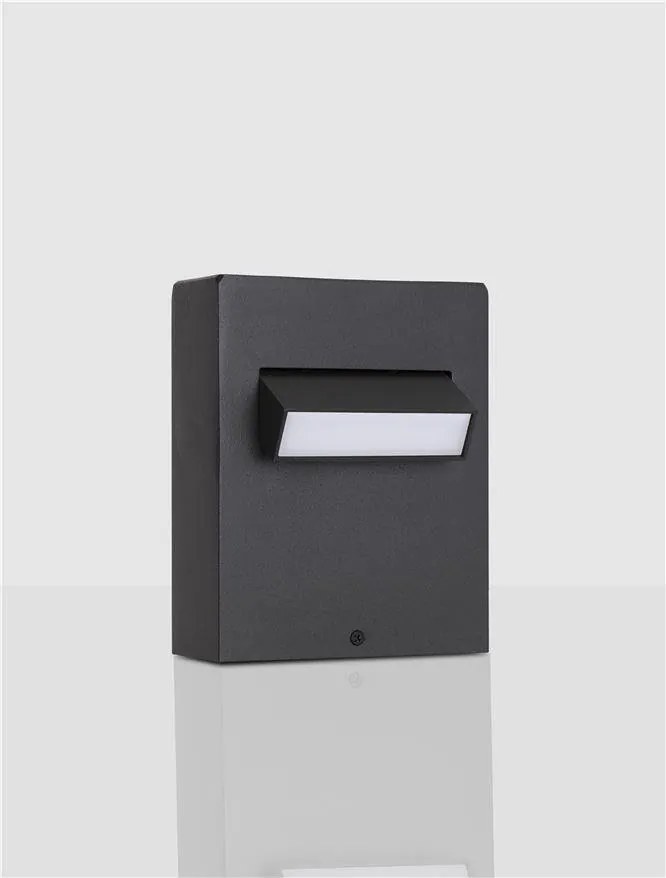 NV 9020925 Venkovní sloupkové svítidlo ZELDA černý hliník a akrylový difuzor proti oslnění LED 6W 3000K 100-240V IP65 - NOVA LUCE