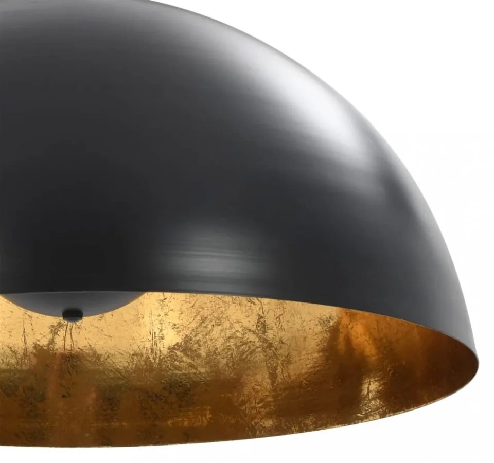 Závěsná lampa 2 ks černá / zlatá Dekorhome