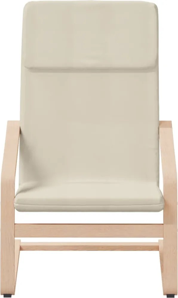 Relaxační křeslo s podnožkou krémové textil 3154412