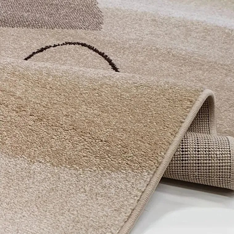 Spoltex, Kusový koberec Achat 550 Dark beige, 120x170, hnědá, obývací pokoj