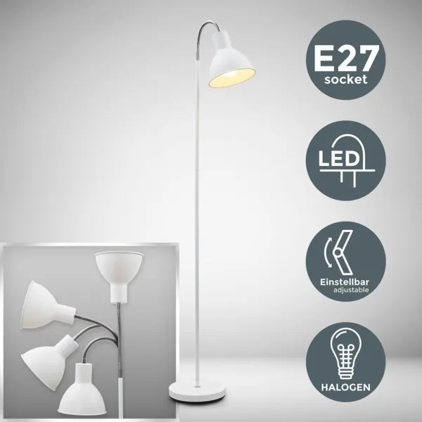 Stojací lampa 1xE27/25W/230V bílá