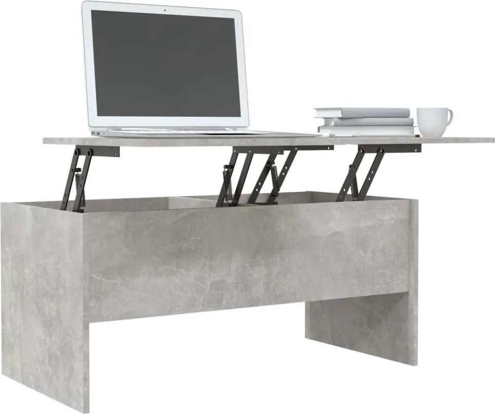vidaXL Konferenční stolek 102 x 50,5 x 46,5 cm kompozitní dřevo [809723] Barva: Betonová šedá