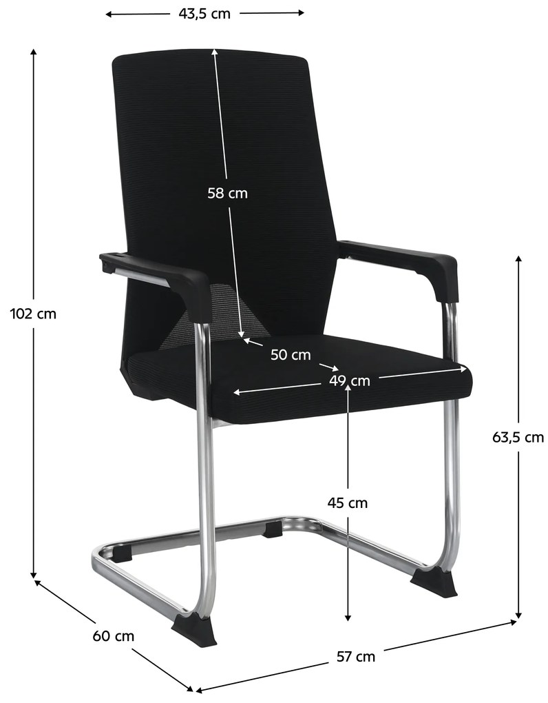 Kondela Zasedací židle, černá, RAVIL