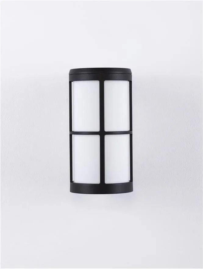 NV 9002851 Venkovní nástěnné svítidlo STONE černý hliník a akryl E27 1x12W 220-240V IP54 bez žárovky - NOVA LUCE