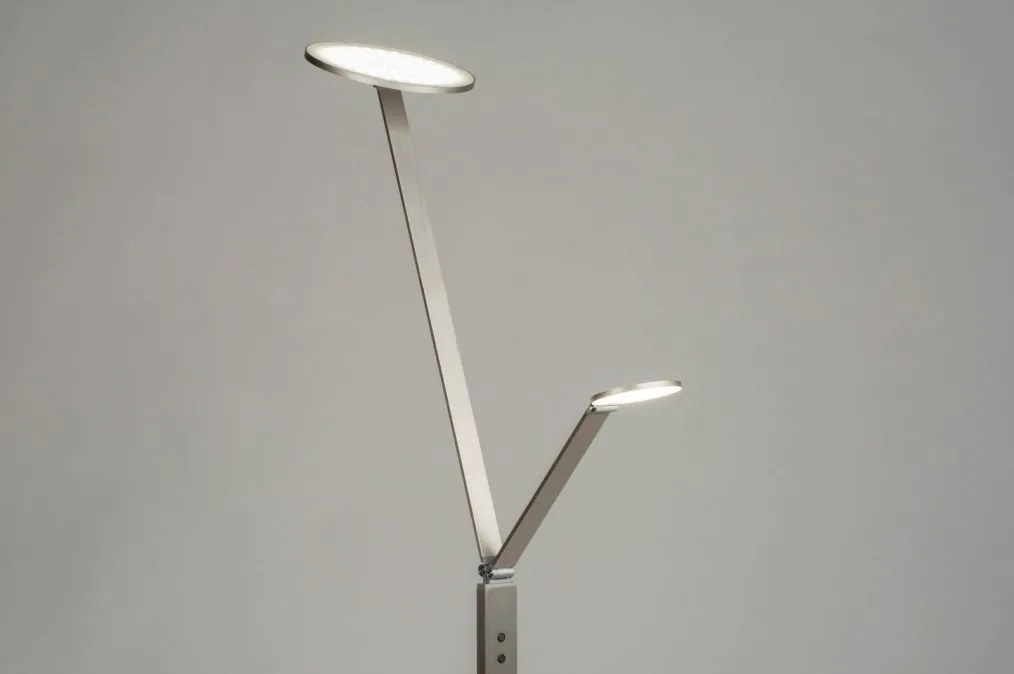 Stojací designová lampa Asymetrico Gene Silver