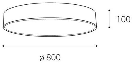 LED2 - LED Stmívatelné stropní svítidlo MONO LED/100W/230V 3000K/4000K černá