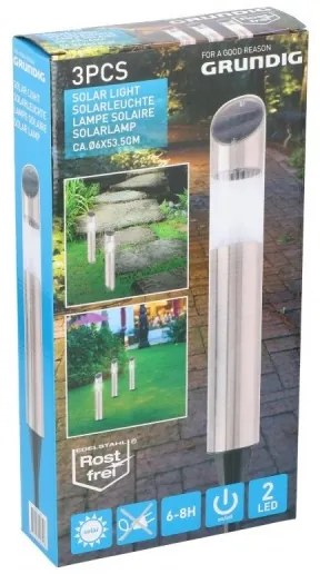 Grundig - SADA 3x LED Solární lampa LED/1,2V 600 mAh