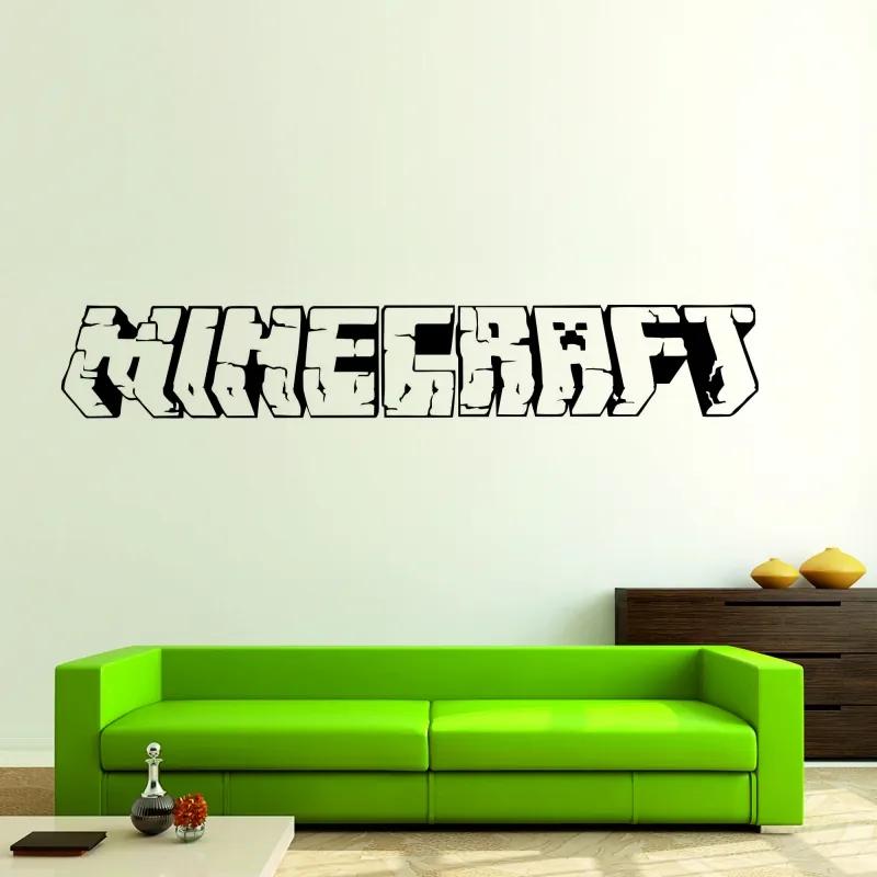 Samolepka na zeď - Minecraft nápis (95x16 cm) - PopyDesign