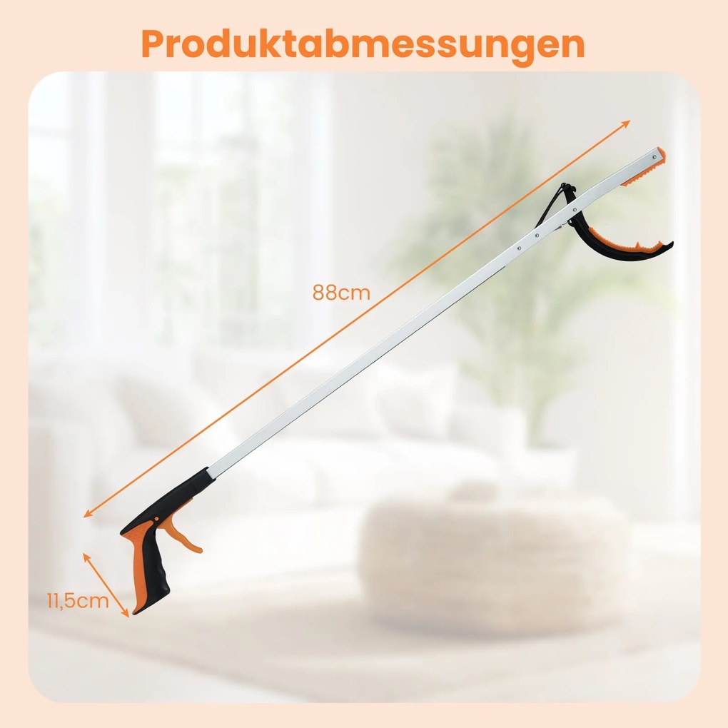 Costway Sada 2 extra dlouhých 88 cm uchopovacích kleští, zahradního chapadla