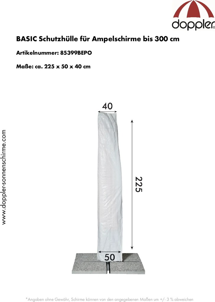 Derby Basic ochranný obal pro slunečníky s boční nohou do 300 cm