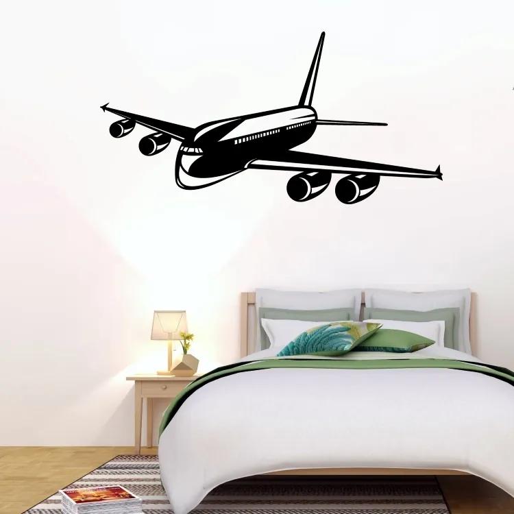 Cestovní letadlo - vinylová samolepka na zeď 100x50cm