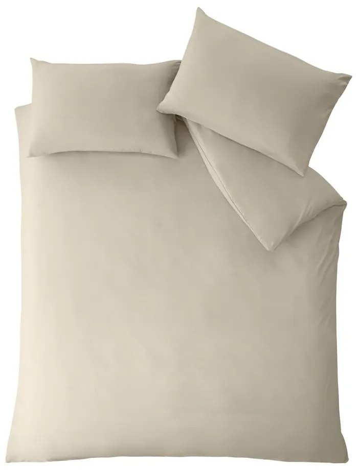 Béžové povlečení na jednolůžko 135x200 cm So Soft Easy Iron – Catherine Lansfield Biano.cz