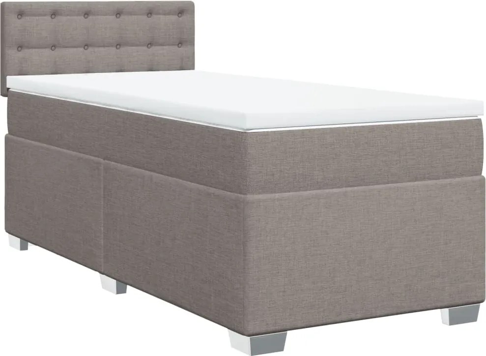 Box spring postel s matrací taupe 80x200 cm textil 3285733