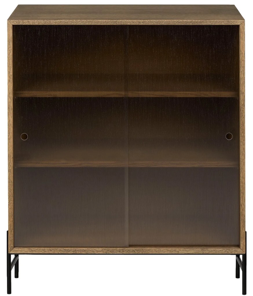 NORTHERN Skříňka Hifive Glass Cabinet, Smoked Oak, 75 cm / podstavec 15 cm