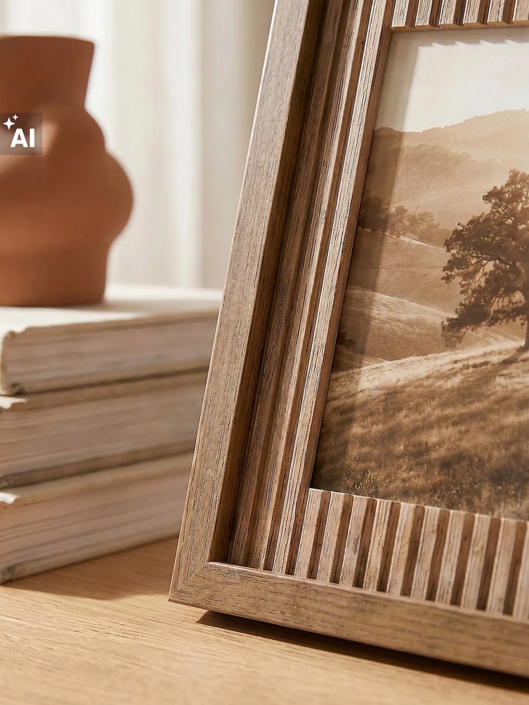 Sinsay - Rámeček na fotografie s žebrovanými prvky - béžová