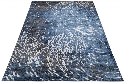 Kusový koberec BREEZE MU52A Moderní abstraktní tmavě modrý Rozměr: 140x200 cm