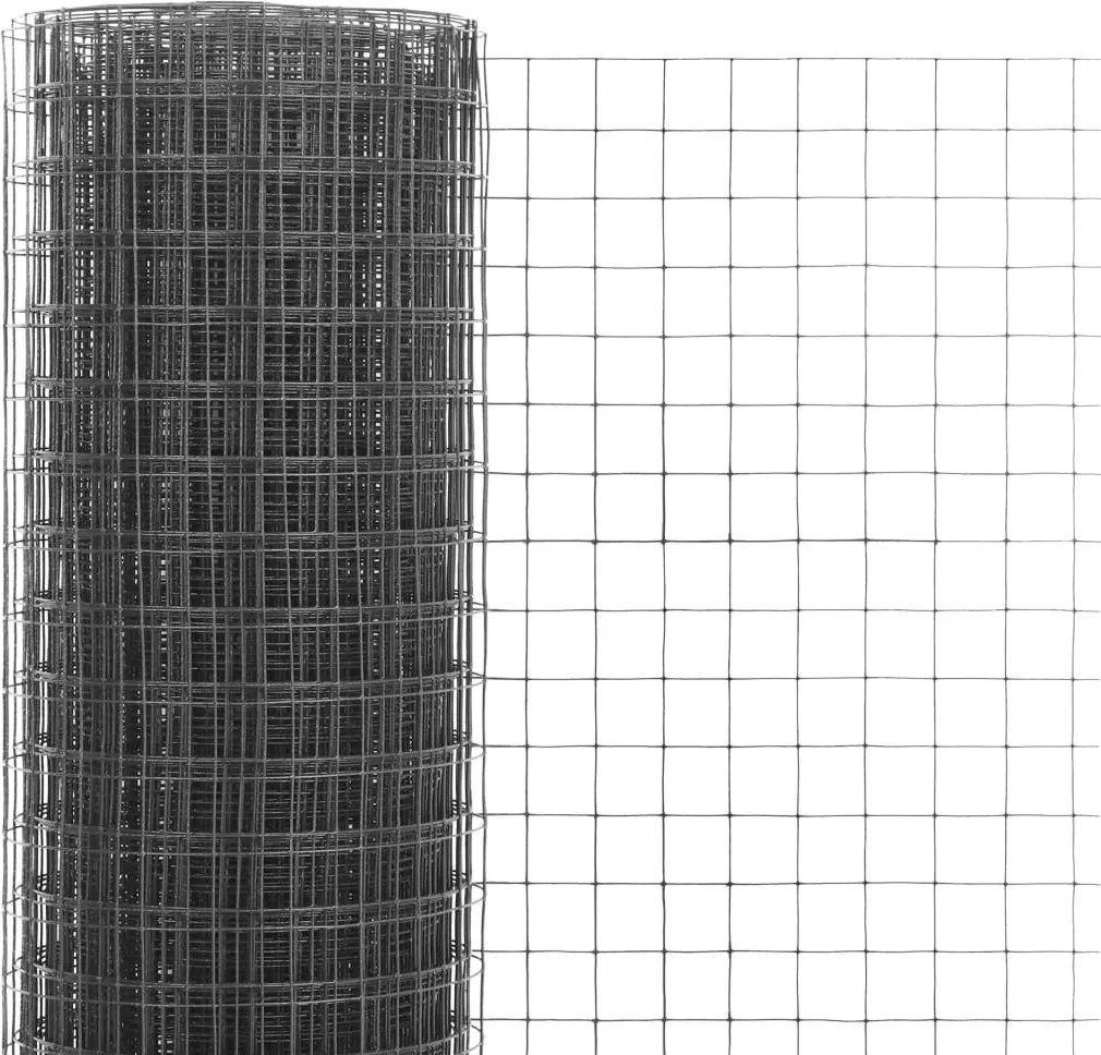 Pletivo ke kurníku ocel PVC vrstva 25 x 0,5 m šedé 143652