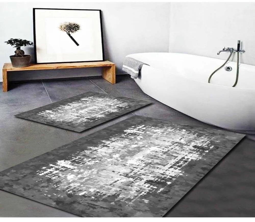Bílo-šedé koupelnové předložky v sadě 2 ks 60x100 cm Modern – Mila Home