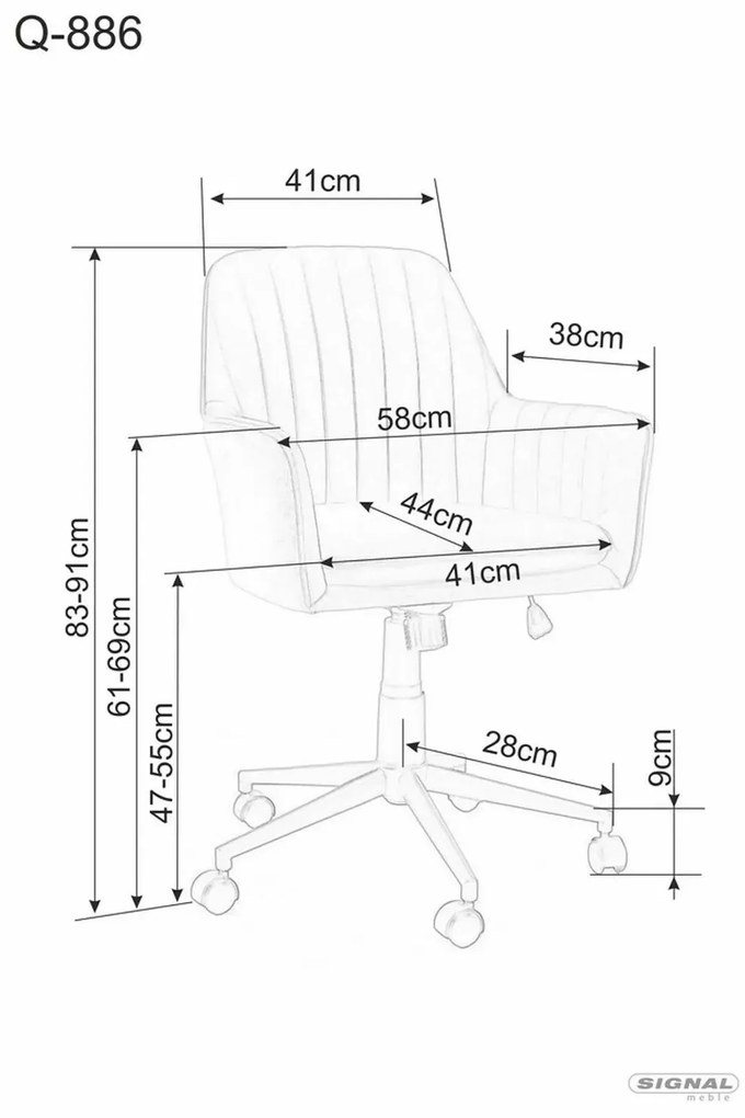 Kancelářské křeslo Upside růžové