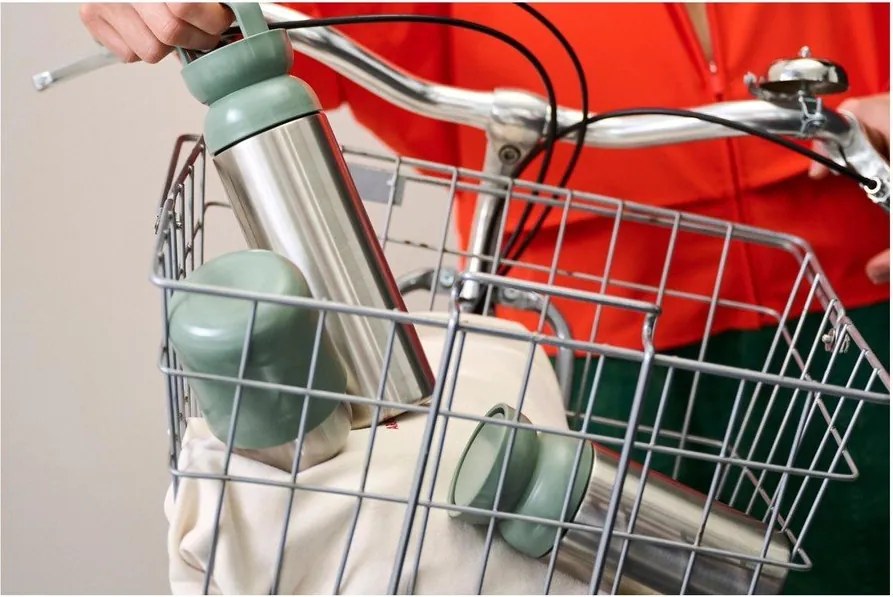Černá/ve stříbrné barvě lahev z nerezové oceli 700 ml Vita – Mepal