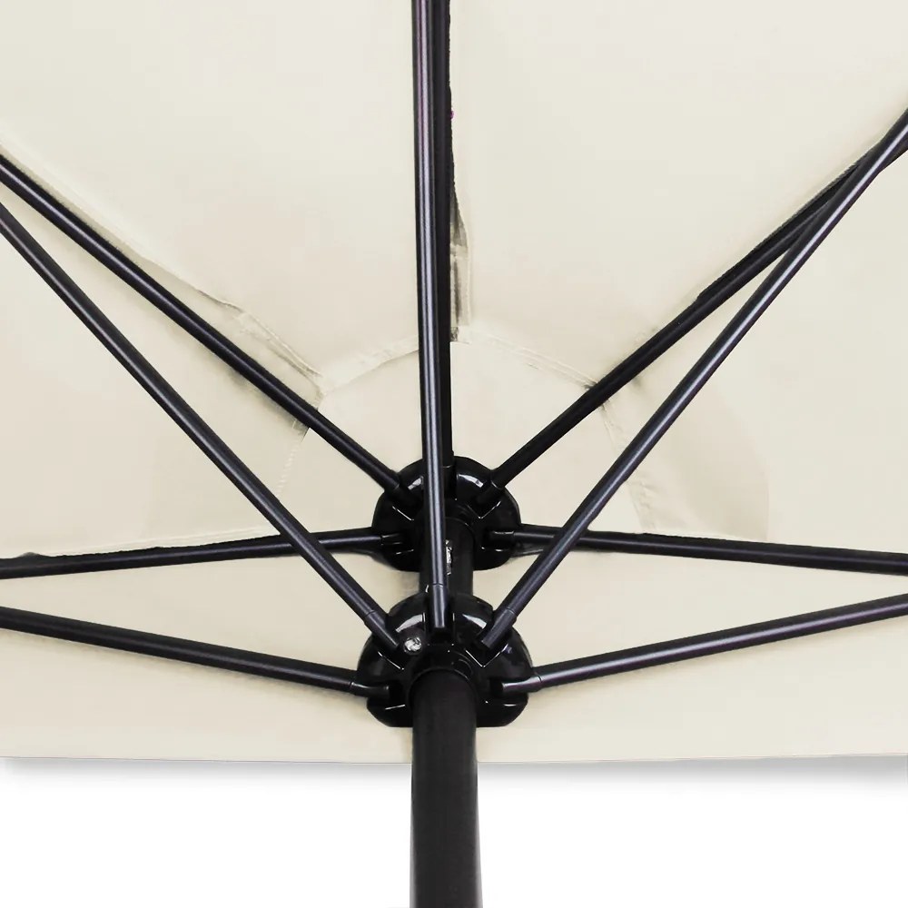 Půlkruhový slunečník béžový průměr 270 cm 104163