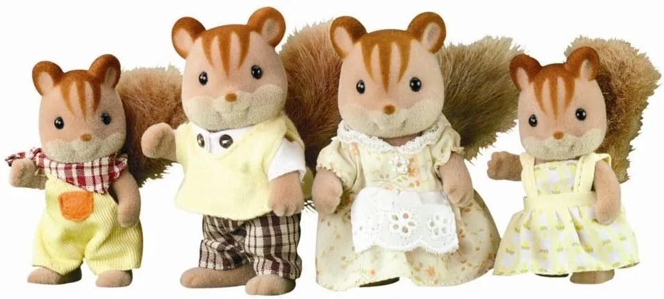 Figurky sylvanian families rodina hnědých veverek