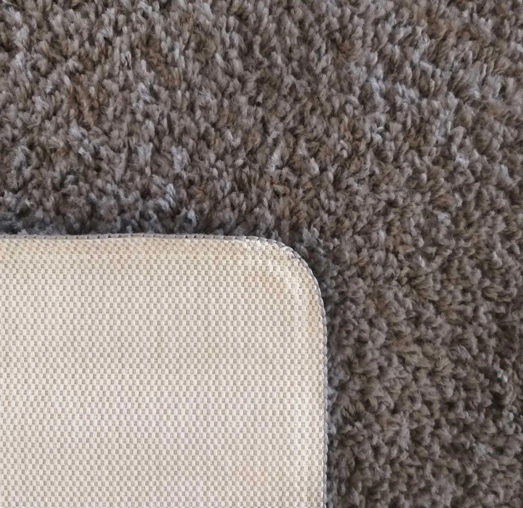 DY Hnědý neklouzavý koberec shaggy Camel Rozměr: 60x100 cm