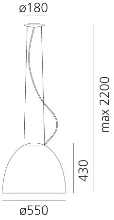Artemide Designové závěsné svítidlo Nur Gloss Ø 55cm, 1 x E27 Barva: Bílá