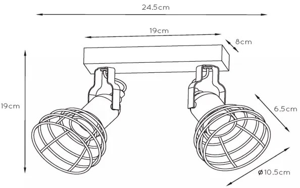 Lucide 08927/02/66 - Bodové svítidlo POLA 2xE27/60W/230V růžová