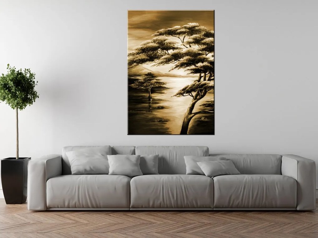 Gario Ručně malovaný obraz Silné stromy Rozměry: 120 x 80 cm