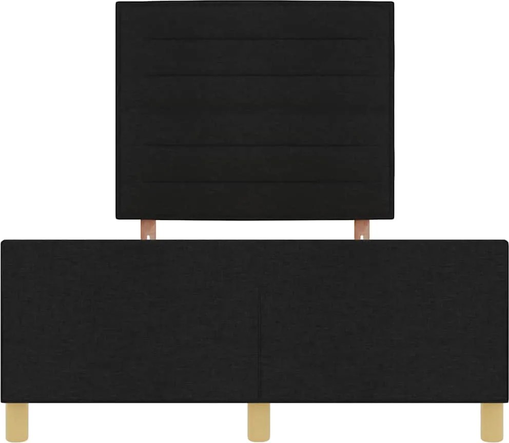 Rám postele s čelo Černá 140 x 190 cm textil 3344650