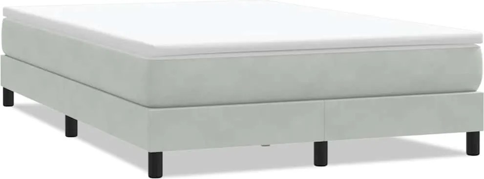 Postel Box Spring bez matrace světle šedá 160x210 cm samet 3315831