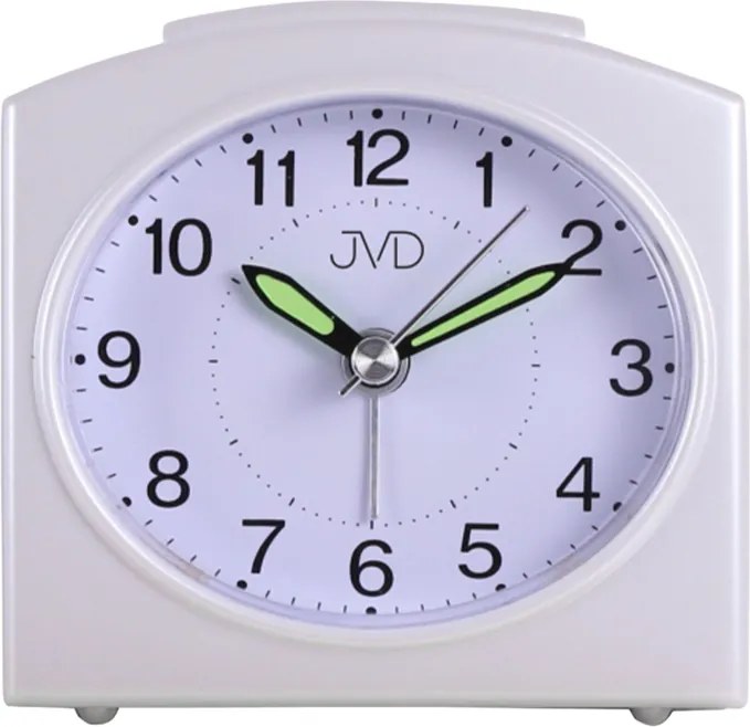 JVD Ručkový netikajicí tichý bílý budík JVD SRP8603.3