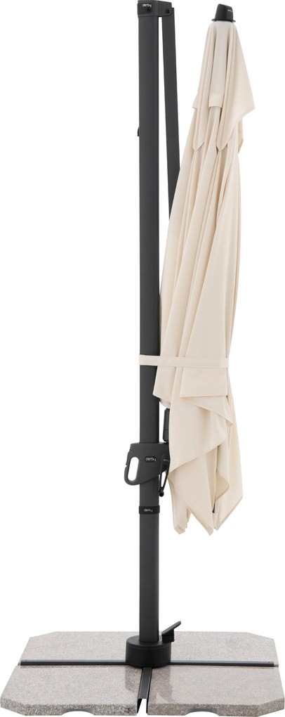 DERBY DX 280 x 280 cm – zahradní slunečník s boční nohou - Zboží s drobnou vadou (S332)