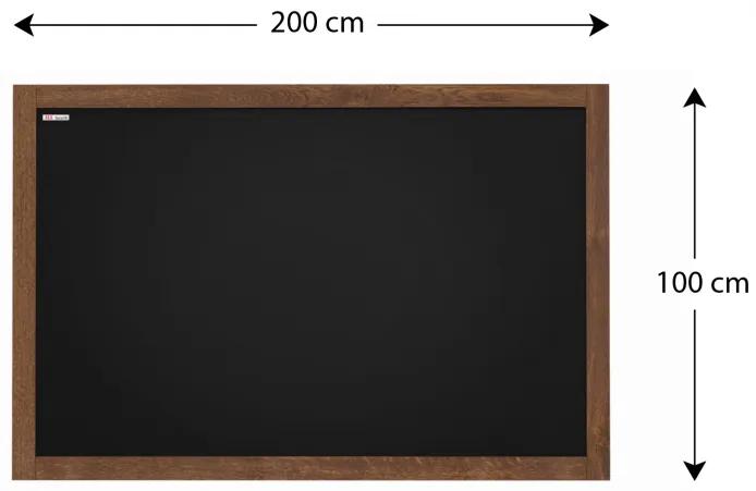 Allboards, Tabule černá křídová v dřevěném rámu 200x100 cm, TB2010