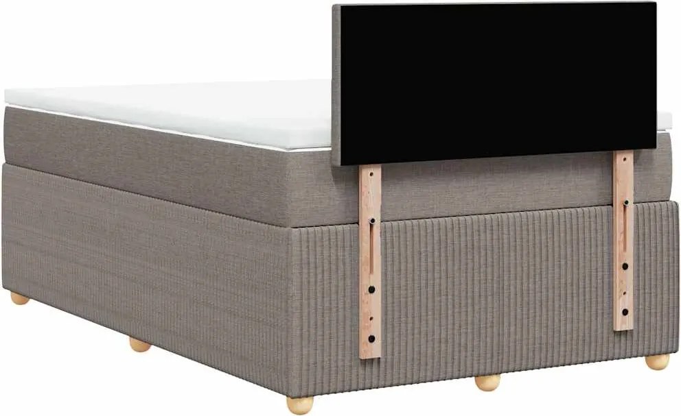 Box spring postel s matrací taupe 120x200 cm textil 3287420