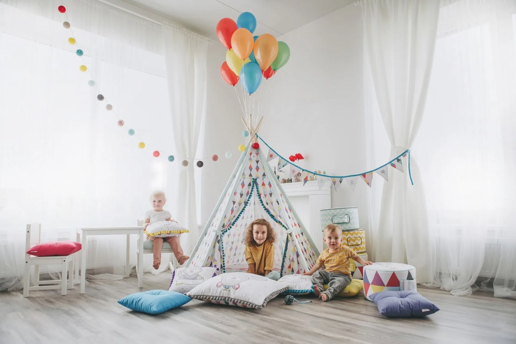 Vigvam design Teepee Circus - čtvercové s doplňky