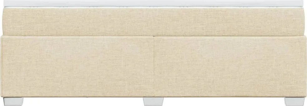 vidaXL Box spring postel s matrací 140x200 cm textil [3285137] Barva: tmavě hnědá