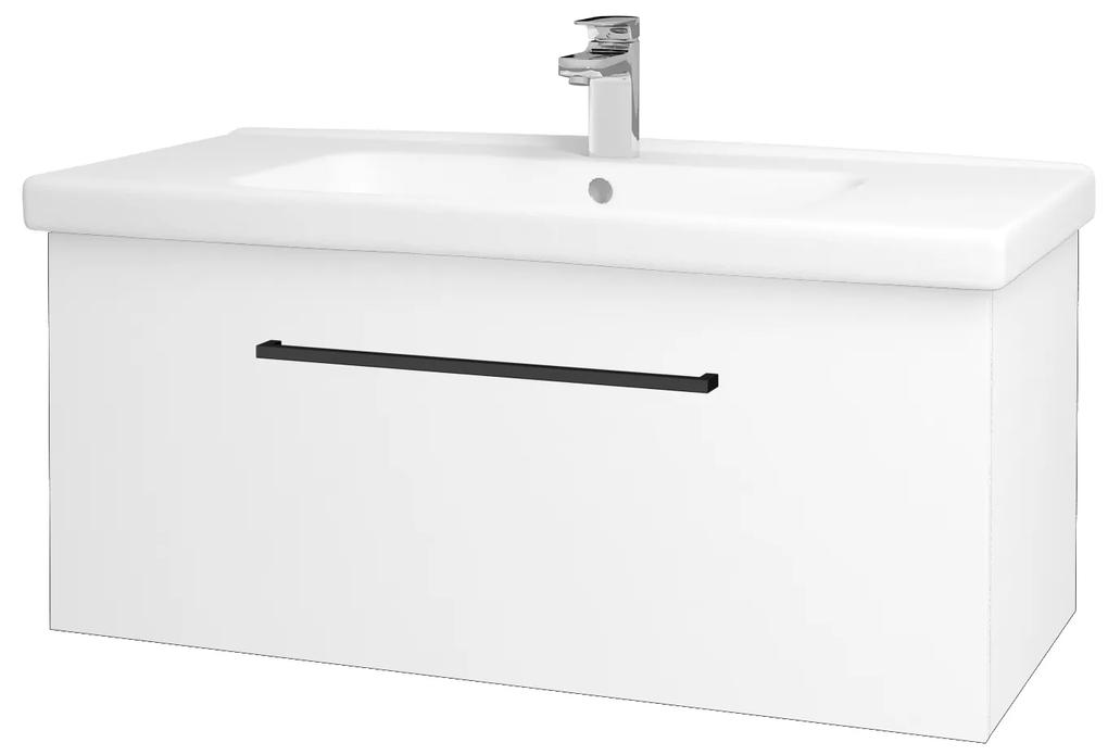 Dřevojas Koupelnová skříň BIG INN SZZ 100 Varianta: M01 Bílá mat / Úchytka T02 / M01 Bílá mat