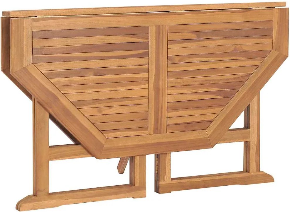 Skládací zahradní jídelní stůl 110 x 110 x 75 cm masivní teak 318480