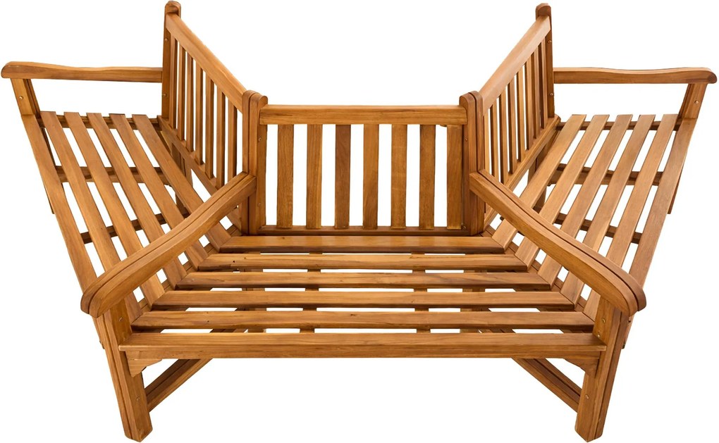 Lavice kolem stromu Kenna s područkou půlkruhové provedení 250 cm – teaková